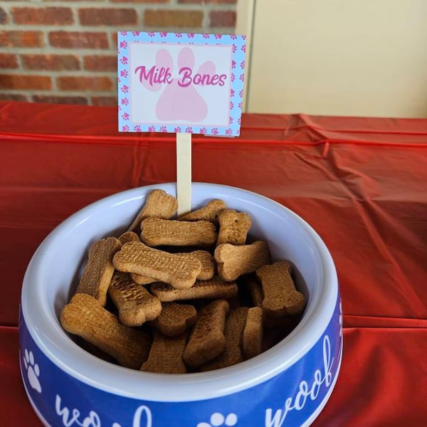 Puppy Party Tent Cards, Food Labels, Editable Printable Puppy Birthday ...