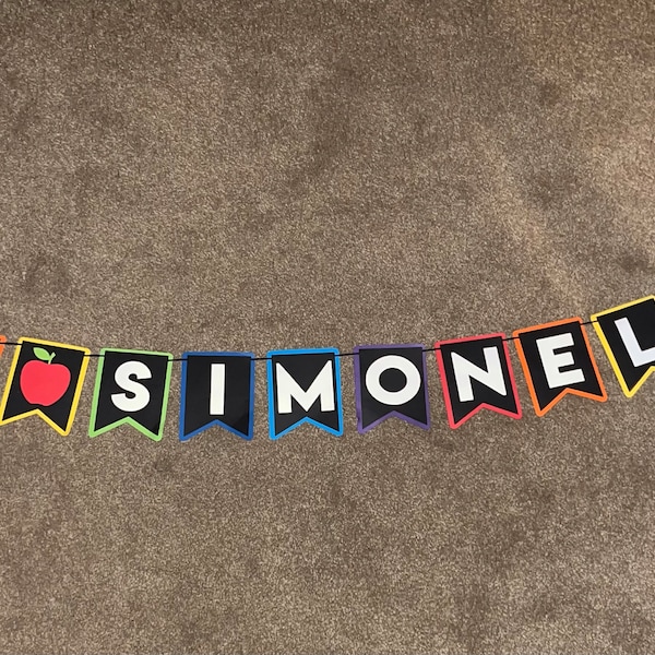Personalized Teacher Banner, Custom Name Banner, Teacher Gift, Custom ...