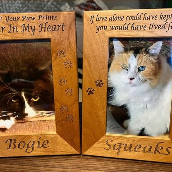Custom Cat Frame, Pet Memorial Frame, in Memory of Cat, Memorial for ...