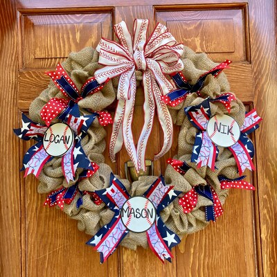 Baseball Ribbon, Sports Ribbon, Bulk Ribbon, Ribbon, Wreath Ribbon ...