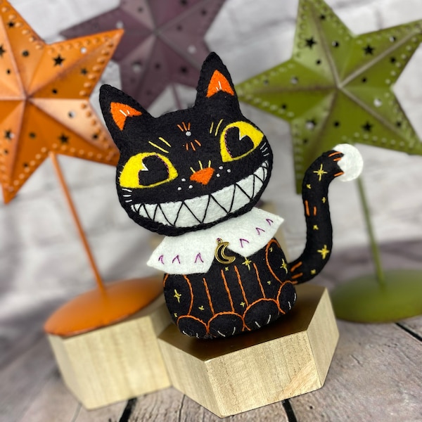 Halloween Cat PDF Pattern, DIY Sewing Feltie - Etsy