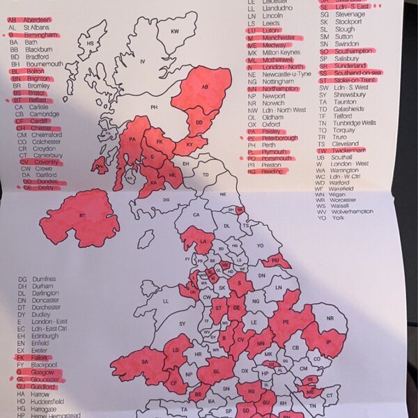 EDITABLE UK Sales Map, Business Postcode Sales Map, Color in Map, Etsy ...