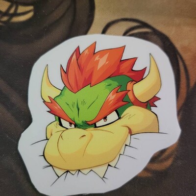 Bowser CHOMP transparent Vinyl Sticker - Etsy