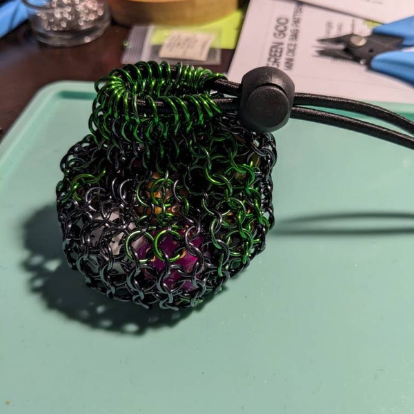 Chainmail Dice Bag Tutorial - Beginner Metal Drawstring Pouch Craft ...