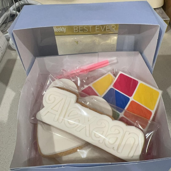 Script Name Cookie Cutter & Fondant Stamp, Debosser, Custom Cookie ...