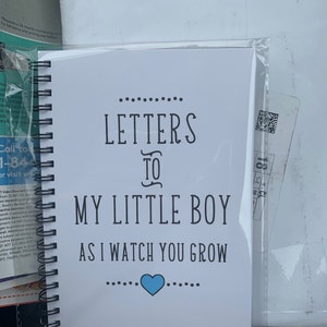 Baby Shower Gift, Letters to My Little Boy, 5 X 7 Journal, Notebook ...