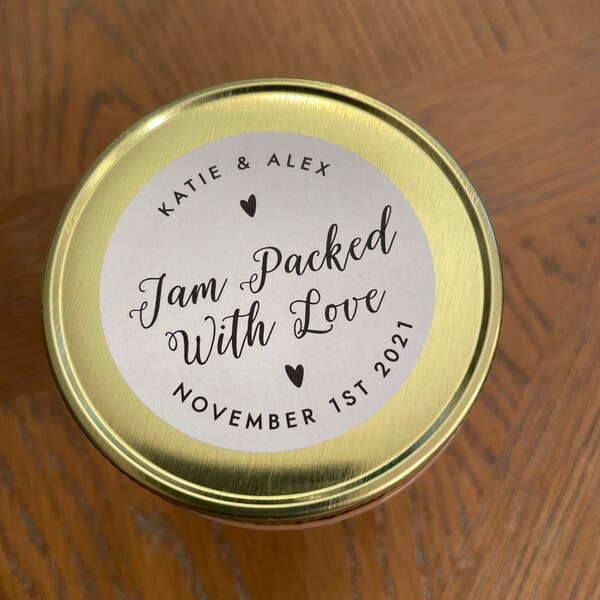 Jam Packed With Love Sticker, Wedding Jam Sticker, Wedding Favour ...