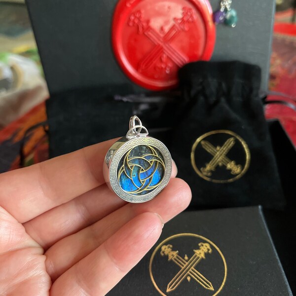 Hecate Goddess of Moon and Magic Necklace With Labradorite Gemstone ...