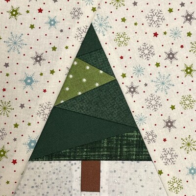 Geometric Christmas Tree Foundation Paper Piecing FPP Pattern PDF ...