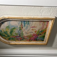 Mermaid Wall Art 14 X 22 French Poster Wall Art Linen Wall Hanging ...