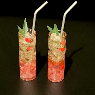 ONE 1:6 Scale MIMOSA Cocktail Drink With Orange Slice in Crystal Look ...