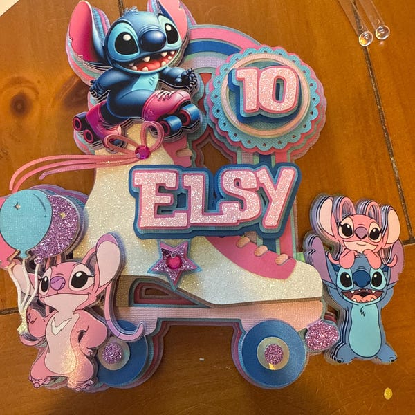 Personalized Name With Age Birthday Cake Topper or Centerpiece, 10th ...