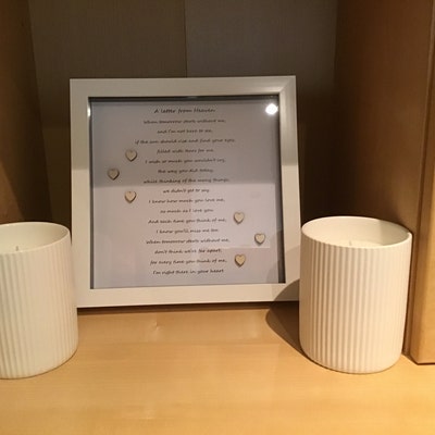 Memory Poem, Frame, A Letter From Heaven, Poem Picture, Shadow Box ...