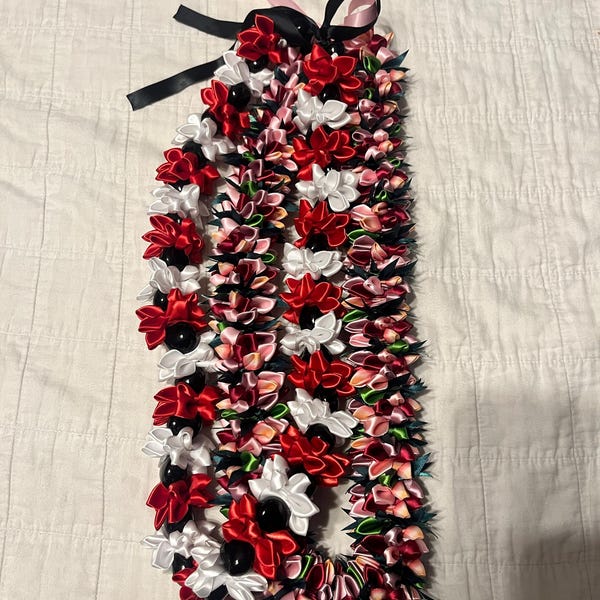 Pineapple Gold Hawaiian Ribbon Lei,graduation Lei,anniversary Lei ...