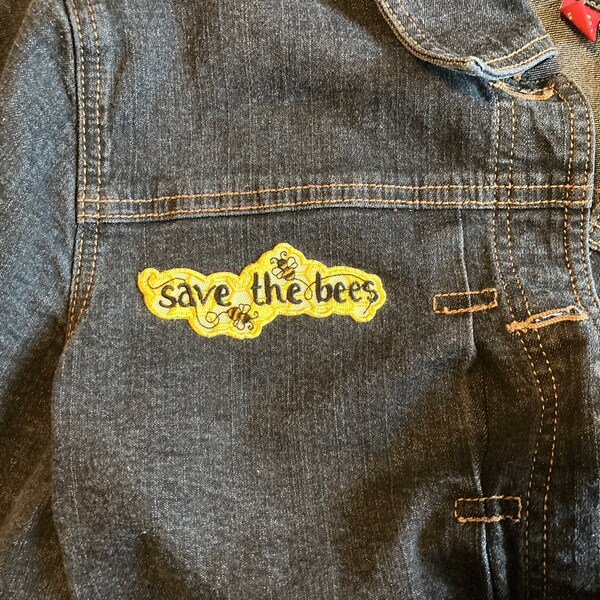 Save the Bees Honey Insects Yellow Bee Bumble Fun Patch Embroidered ...