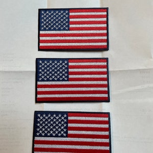 US MADE American Flag Embroidered Patch Multiple Sizes - Etsy