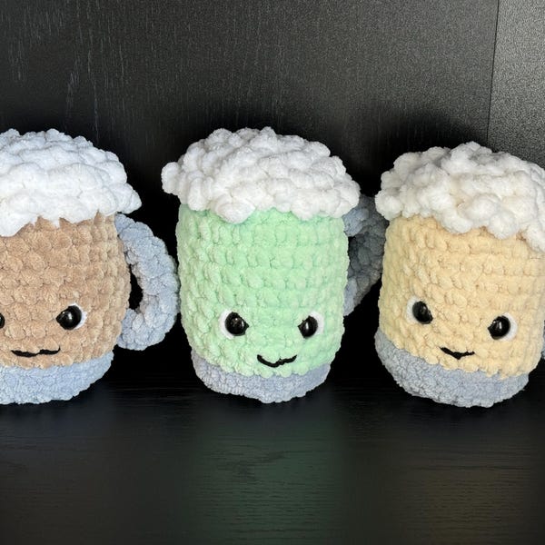 Amigurumi Mini Beer Mug Crochet Pattern, Mini Draft Beer Lover’s Gift ...