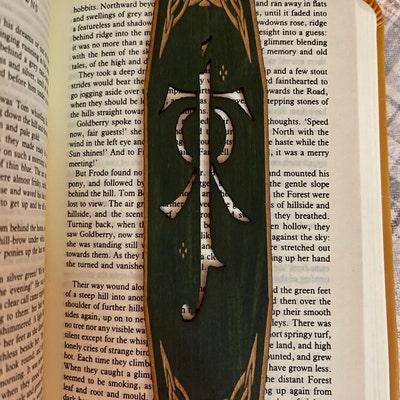 Elvish Wooden Bookmark - Etsy