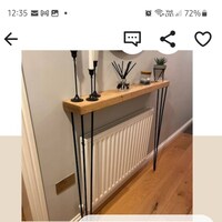 Rustic Radiator Shelf Console Table - Etsy UK