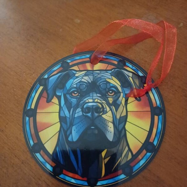 Personalized Irish Setter Stained Glass Effect Metal Christmas Ornament ...