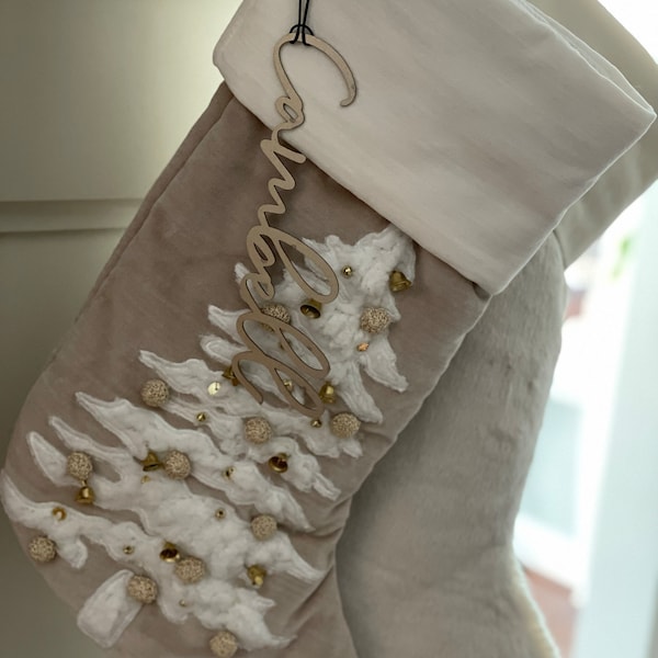 Stocking Name Stocking Names Metal Stocking Name Tag Christmas Decor ...