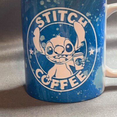 Stitch Coffee SVG Png Clipart , Cut File Layered by Color - Etsy