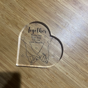 Custom Heart Shape Acrylic Sign, Customized Heart Shape Acrylic Stand ...