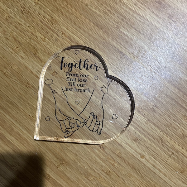 Custom Heart Shape Acrylic Sign, Customized Heart Shape Acrylic Stand ...