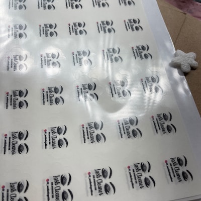 Clear Custom Stickers, Clear Round Stickers, Clear Lash Stickers, Clear ...