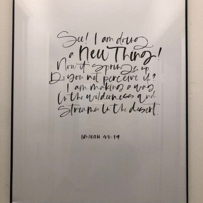 PHYSICAL CUSTOM PRINT Hand Lettered Watercolor Print, Calligraphy Print ...