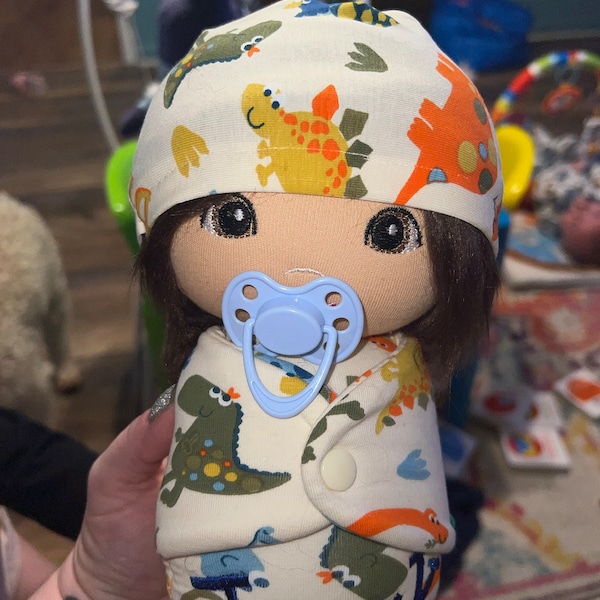 Swaddle Baby, Easter Baby Doll - Blonde Blue Eye Baby Doll - OOAK Baby ...
