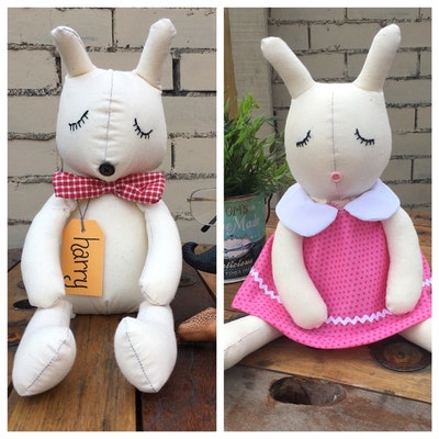 Dressed Bunny PDF Sewing Pattern & Tutorial / Easter Gift / Softie ...