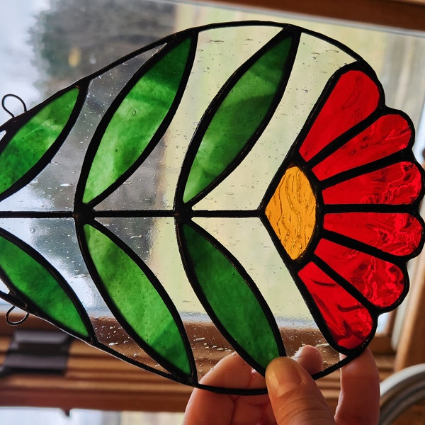 Wildflower Stained Glass Pattern, Beginner Stained Glass Patterns, PDF ...