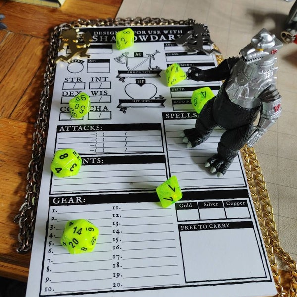 Shadowdark RPG 50 Character Sheet Notepad 6x10 - Etsy