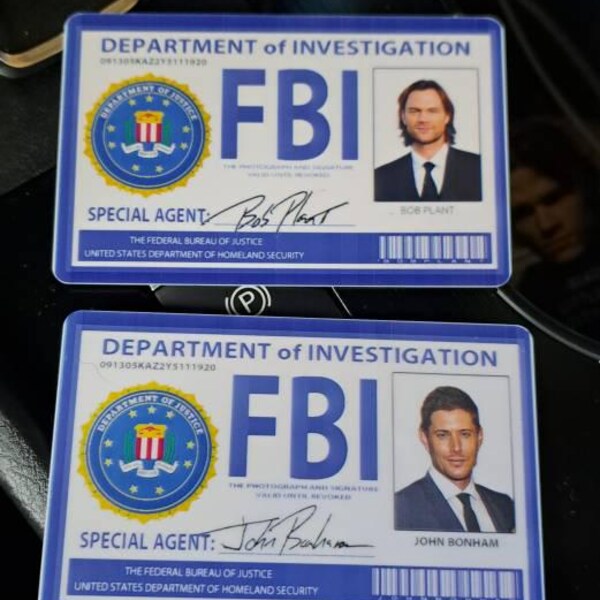 Supernatural FBI Badge "jay Z" AKA Crowley - Etsy
