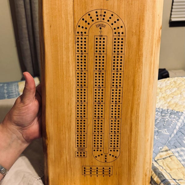 Personalized Live Edge Cribbage Board, Custom Engraved Crib Set - Etsy