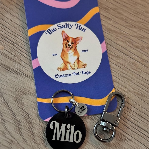 Microchip Dog Tag, Custom Dog Tag, Microchipped, Pet Tag, Dog ID Tag ...