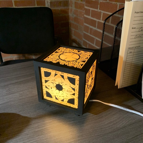 Puzzle Box Lamp - Etsy