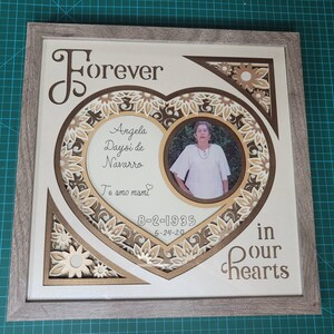 CUSTOMIZABLE 3D MEMORIAL Shadow Box Svg for Cricut for - Etsy