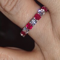 CZ Diamond Round Cut Fancy Band, Pear & Round Cut Cluster Wedding Band ...