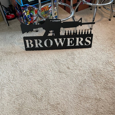 AR-15 Custom Metal Sign,address Sign,gun Sign,name Sign,gift for Dad ...