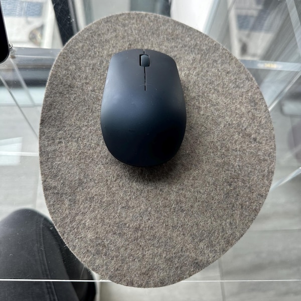 Pebble Wool Felt Mousepad: Modern Minimalist Desk Accessory - Etsy