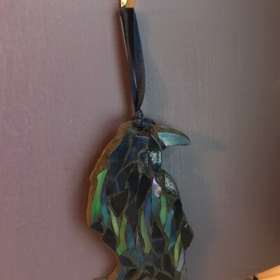 Northern Lights Raven Glass Mosaic - Etsy