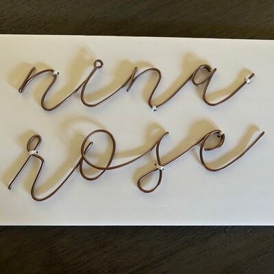 Custom Wire Word Sign Choose Font Wire Name Metal Sign Wire Word Art ...