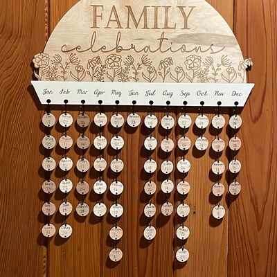 Birthday Calendar, Birthday Board, Celebrations Calendar, Birthday ...