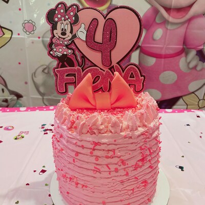 Personalize Minnie Mouse Name Cake Topper Minnie Mouse Club - Etsy