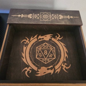 Dungeon Master Screen Wood With Dice Tower, Dnd Dm Screen Magnetic, Gm ...