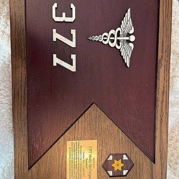 Army Medical Replica Guidon Plaque - Etsy