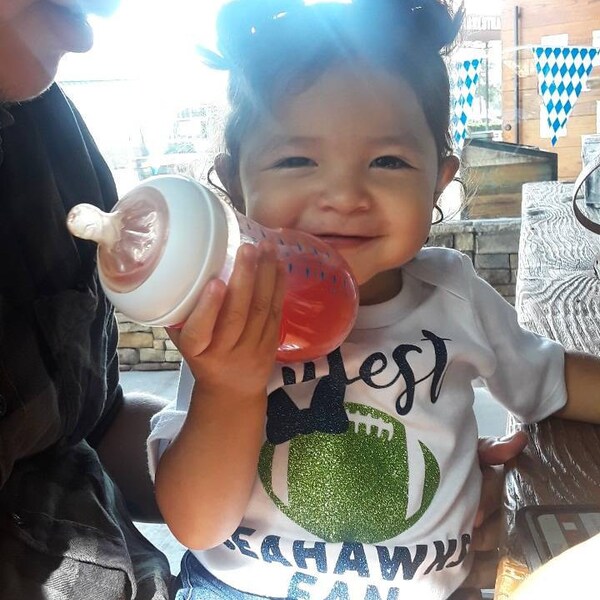 Cutest Seahawks Fan Football Bodysuit Outfit for Baby Girl - Etsy