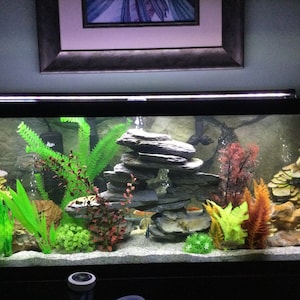 Silver Medley Rock / HD Stone Aquarium Background Rocky Fish Tank ...